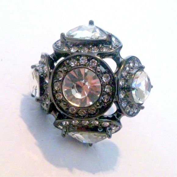 Unbranded | Jewelry | Bold And Beautiful Black Gunmetal And Rhinestone ...